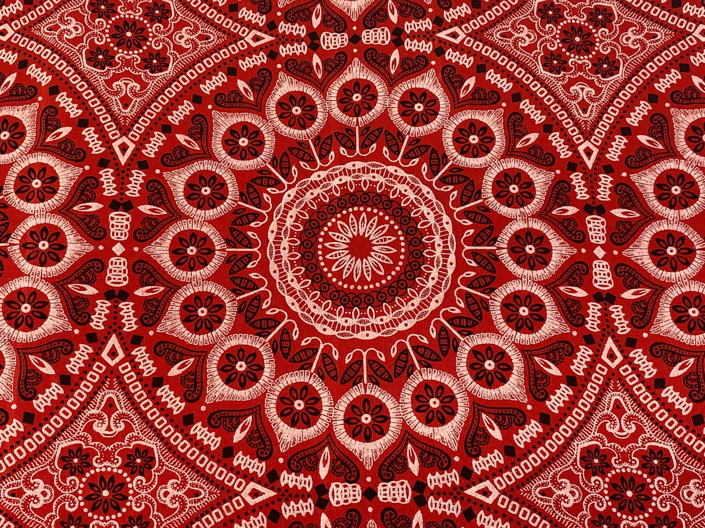South African Shweshwe Fabric by the YARD. DaGama 3 Cats Red | Etsy