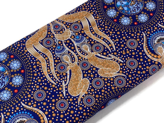 Australian Aboriginal Cotton Quilting Fabric by the YARD. M&S | Etsy