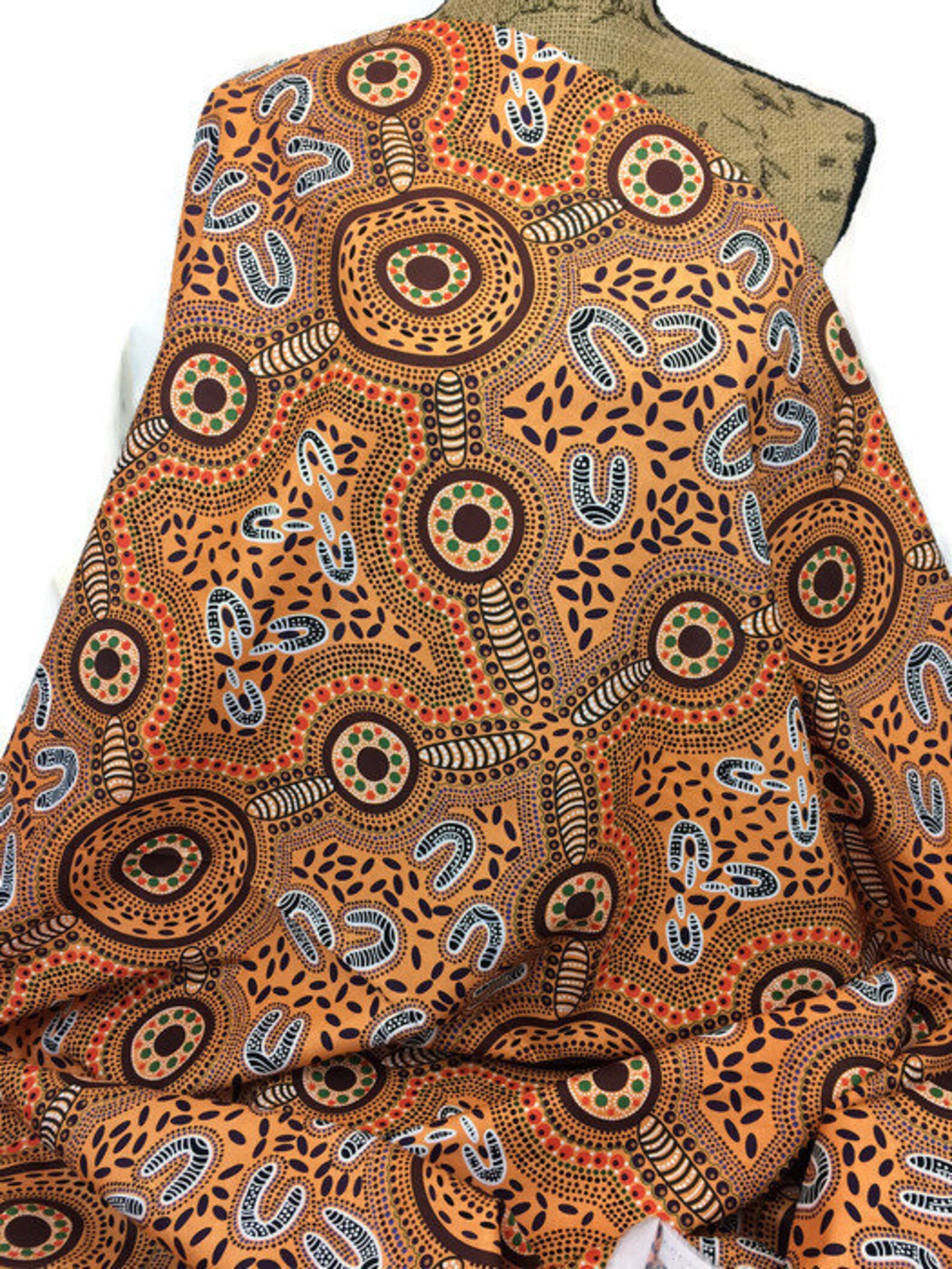 Australian Fabric--aboriginal Fabric--aboriginal Art--cotton Fabric ...
