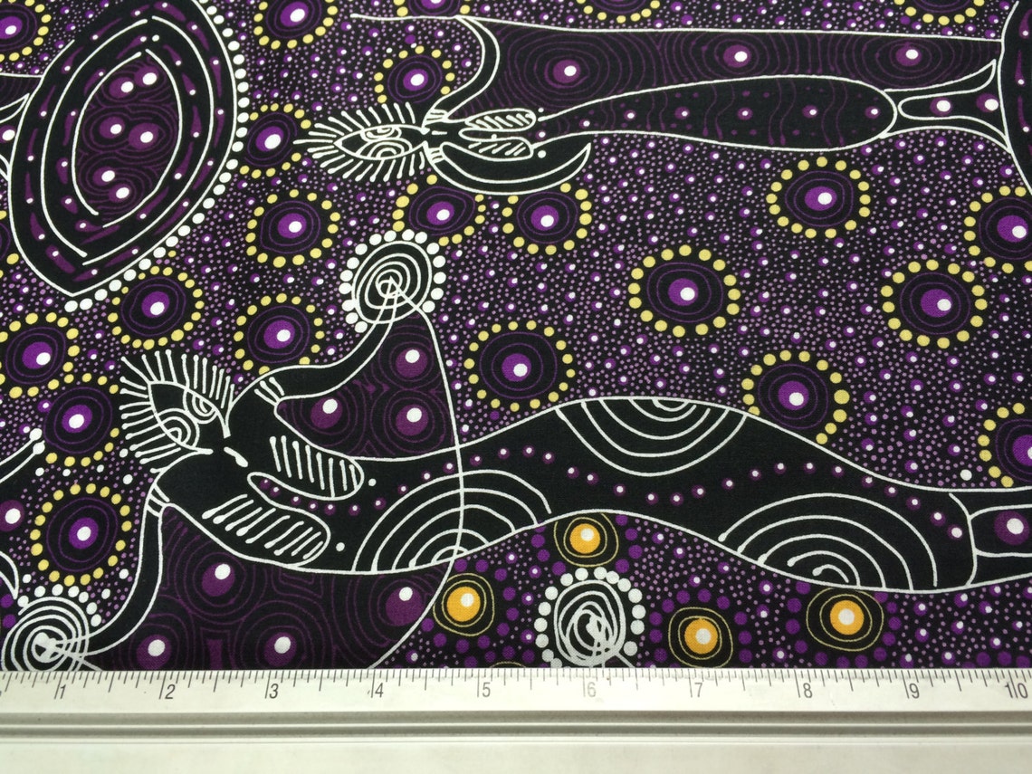 Australian Aboriginal Cotton Quilting Fabric by the YARD. M&S - Etsy