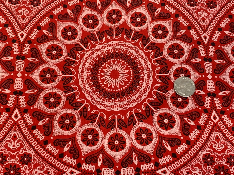 South African Shweshwe Fabric by the YARD. Dagama 3 Cats Red, White ...
