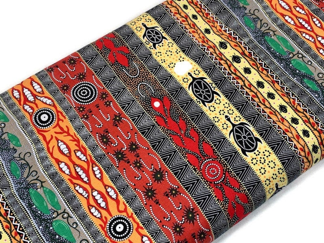 Australian Aboriginal Cotton Quilting Fabric by the YARD. M&S Textiles ...