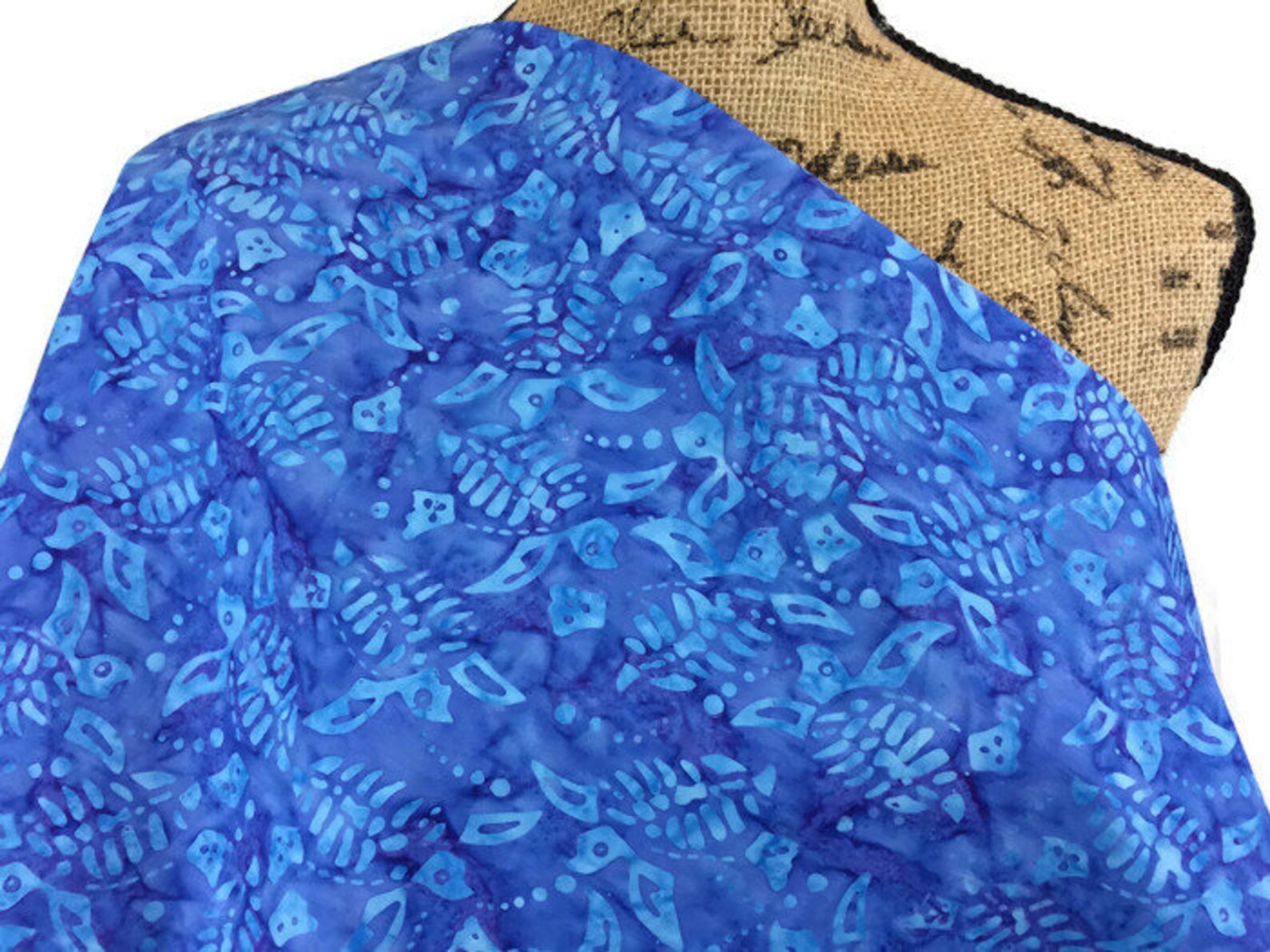 Blue Batik Turtle Fabric by the YARD. Sea Turtles on Royal - Etsy