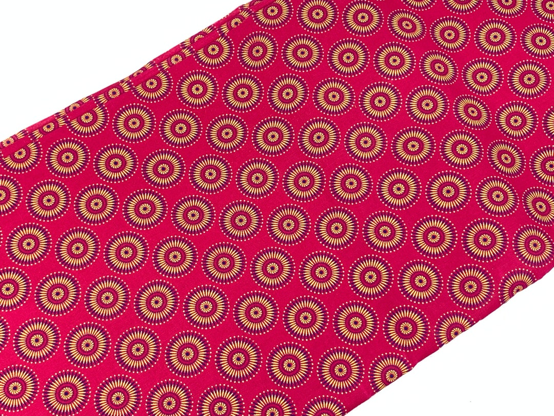 South African Shweshwe Fabric by the YARD. Dagama 3 Cats Pink, Royal ...