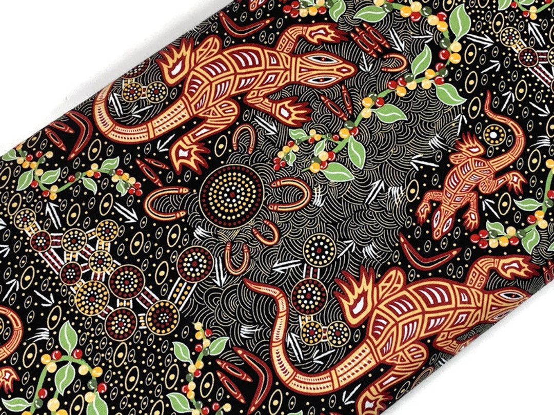 Australian Aboriginal Cotton Quilting Fabric by the YARD. M&S Textiles ...