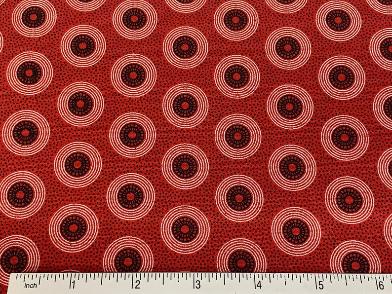 South African Shweshwe Fabric by the YARD. Dagama 3 Cats Red - Etsy