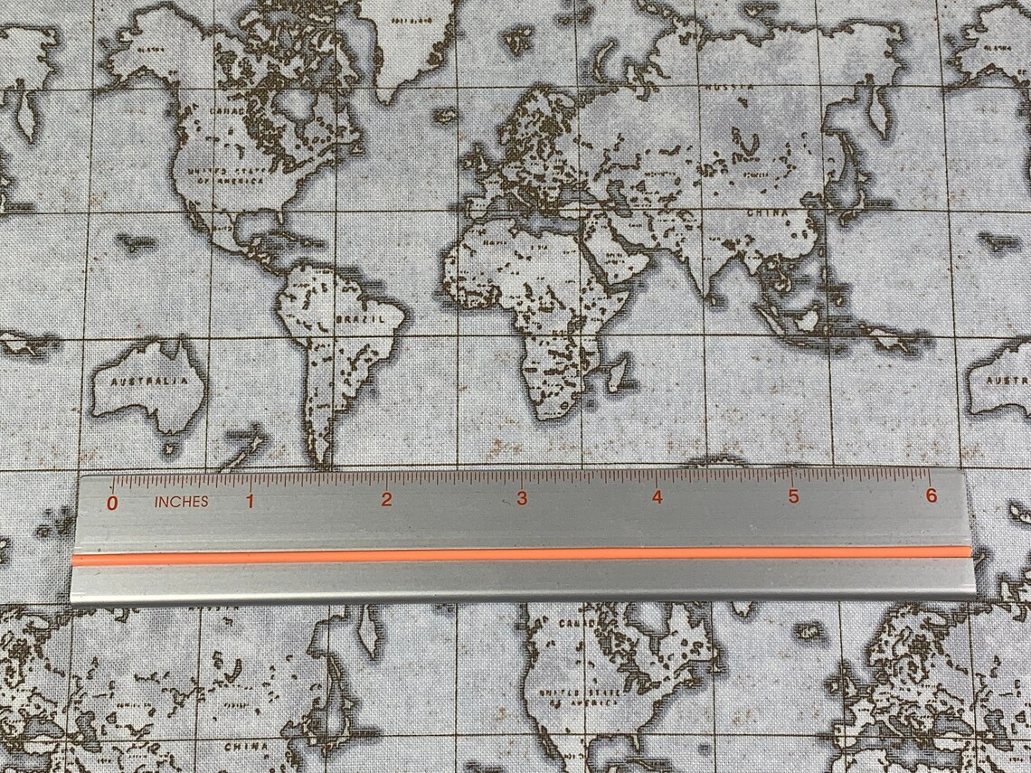 World Map Print Fabric by the Yard. World Globe Seven Seas by - Etsy