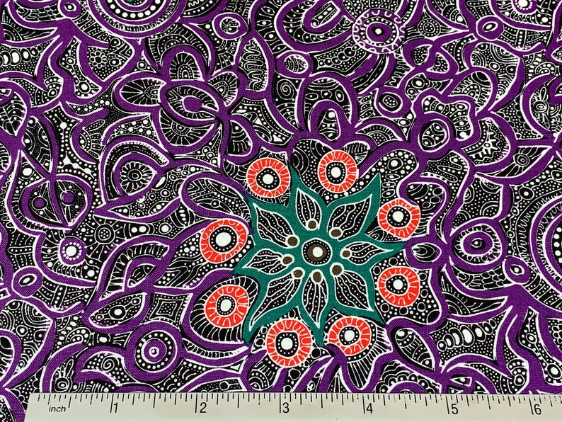 Australian Aboriginal Cotton Quilting Fabric by the YARD. M&S - Etsy