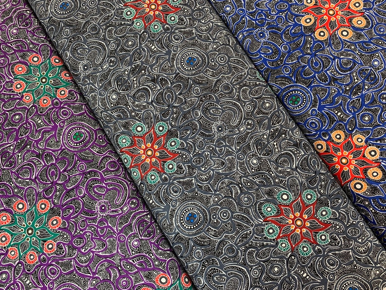 Australian Aboriginal Cotton Quilting Fabric by the YARD. M&S - Etsy