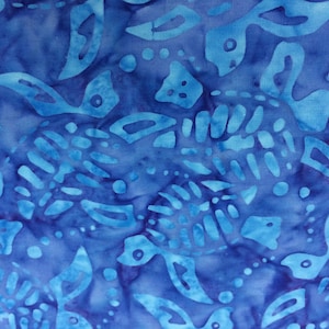 Blue Batik Turtle Fabric by the YARD. Sea Turtles on Royal Blue. Hand ...