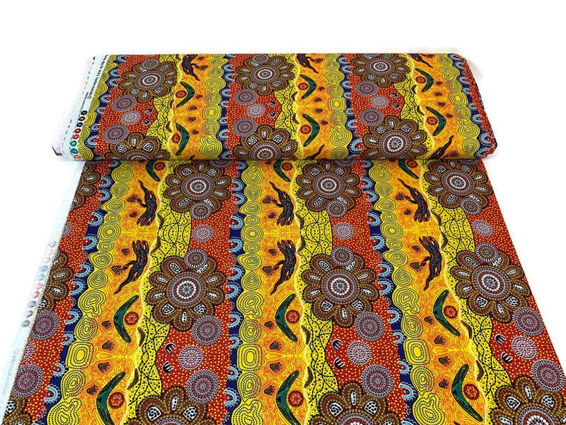 Australian Aboriginal Cotton Quilting Fabric by the YARD. M&S - Etsy