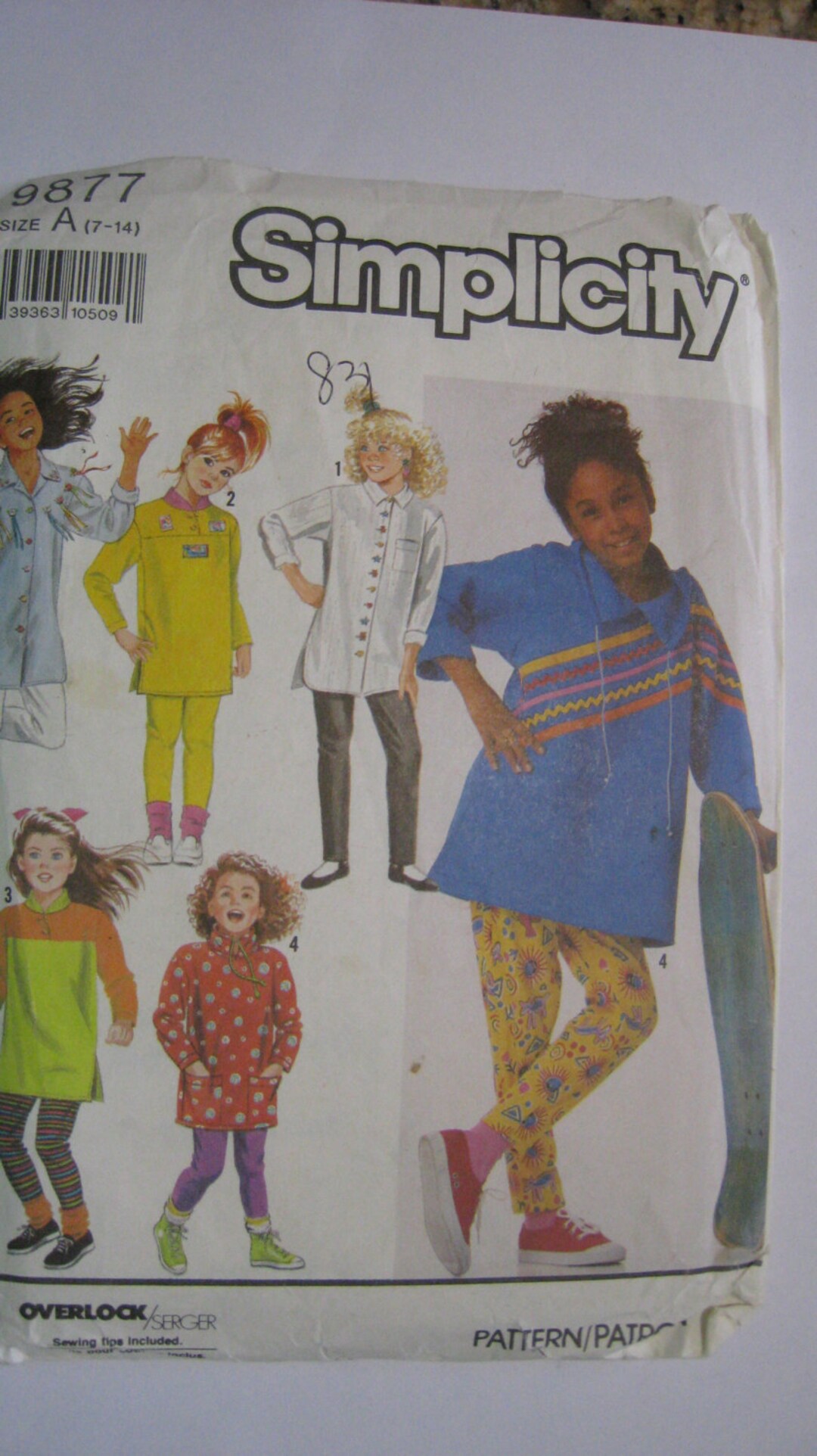 Simplicity 9877 Girl's Slim Pants and Loose-fitting Shirt and Knit ...