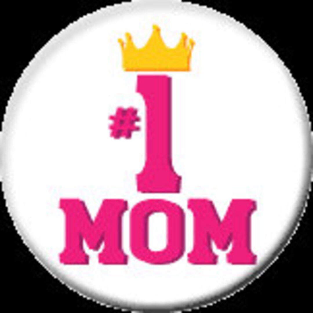 Number 1 Mom Button - Etsy