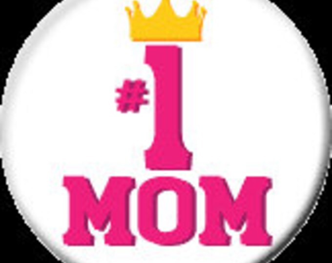 Number 1 Mom Button - Etsy