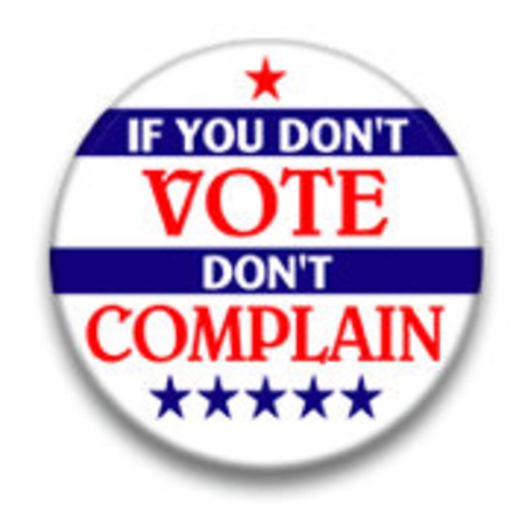 If You Don't Vote Don't Complain Button - Etsy