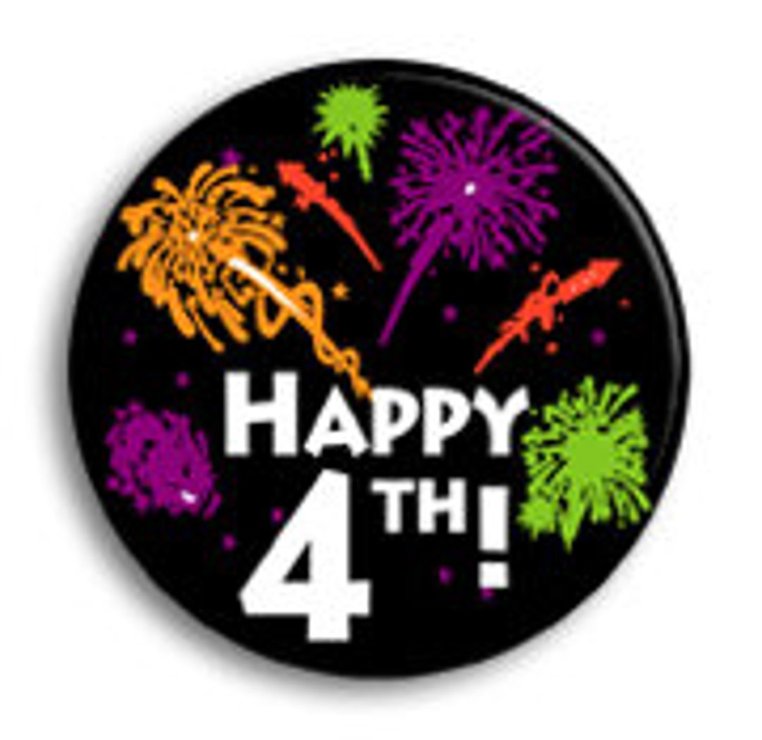 Happy 4th Button - Etsy