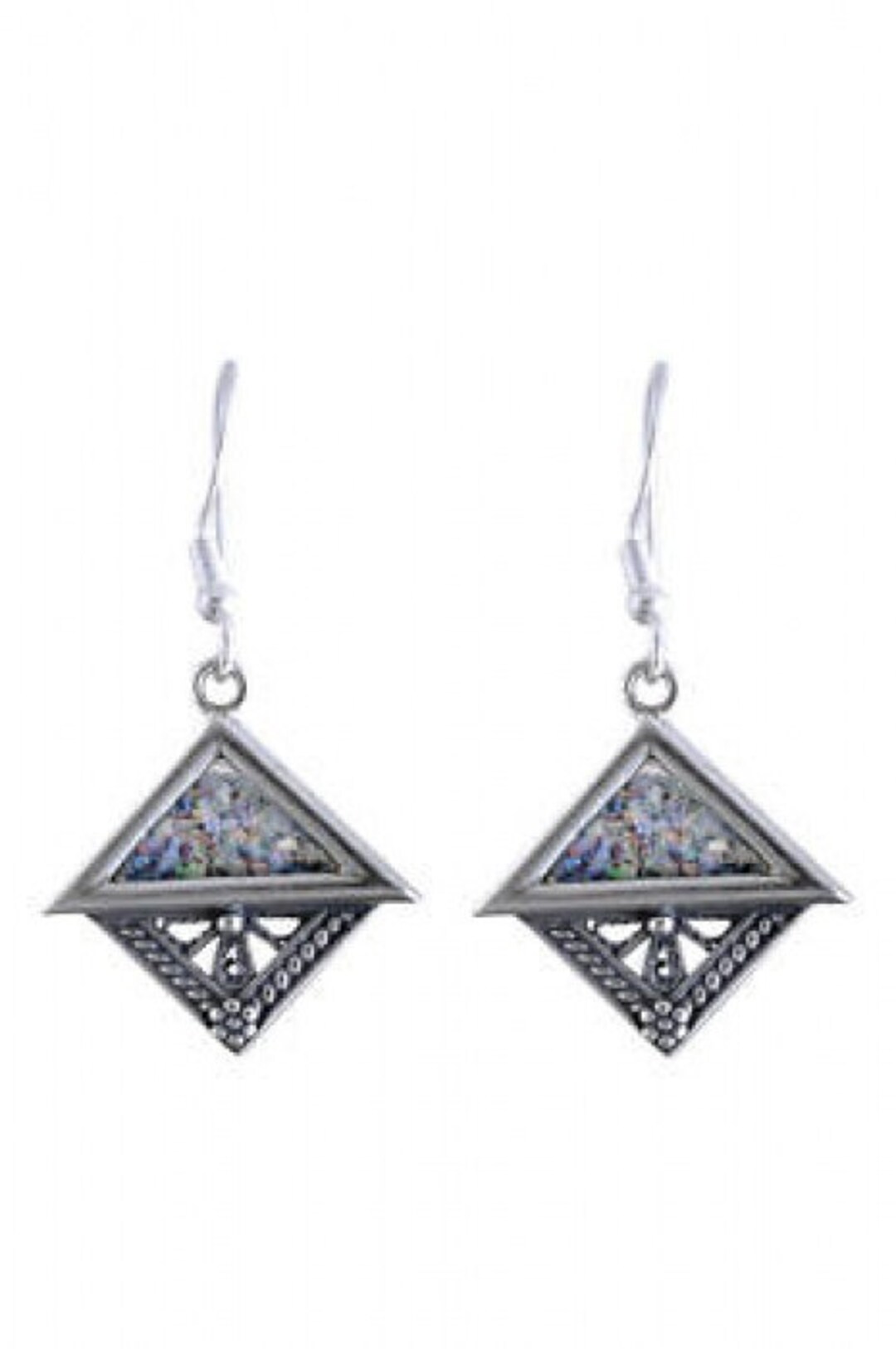 Ancient Roman Glass Earrings, Dangle 925 Sterling Silver Earrings ...