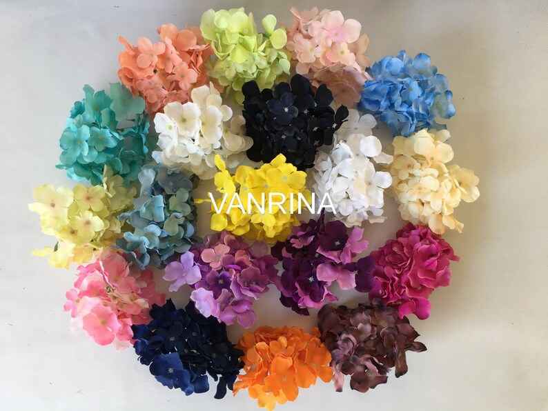 Silk Hydrangea Flower Heads Wholesale Artificial Hydrangea | Etsy