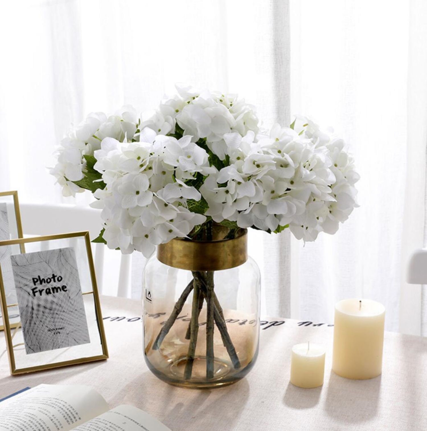 Real Touch Flowers Artificial White Flowers Silk Latex | Etsy