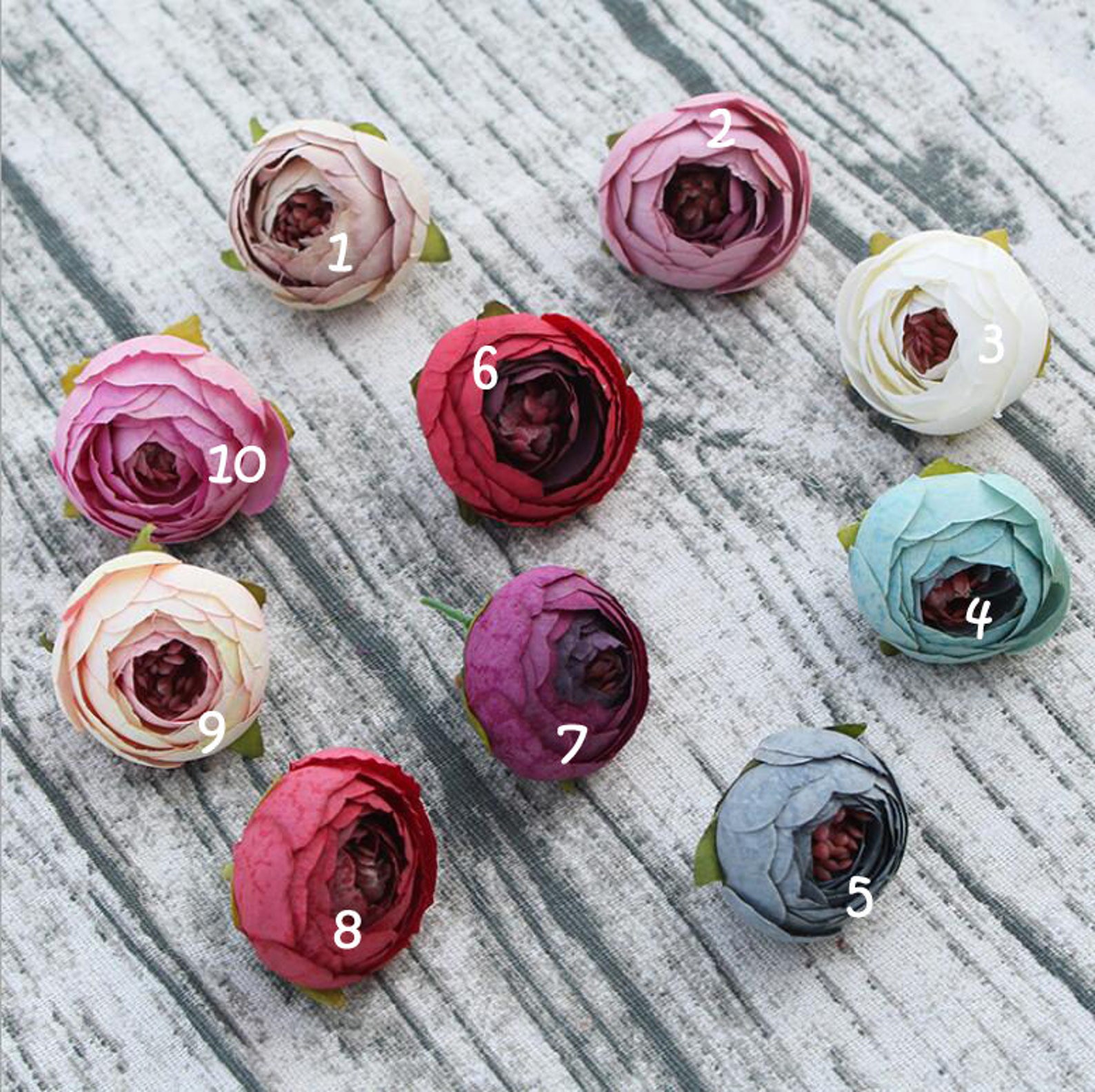Small Tea Rose Silk Flower Heads 3.5cm for Hair Clips Headband - Etsy
