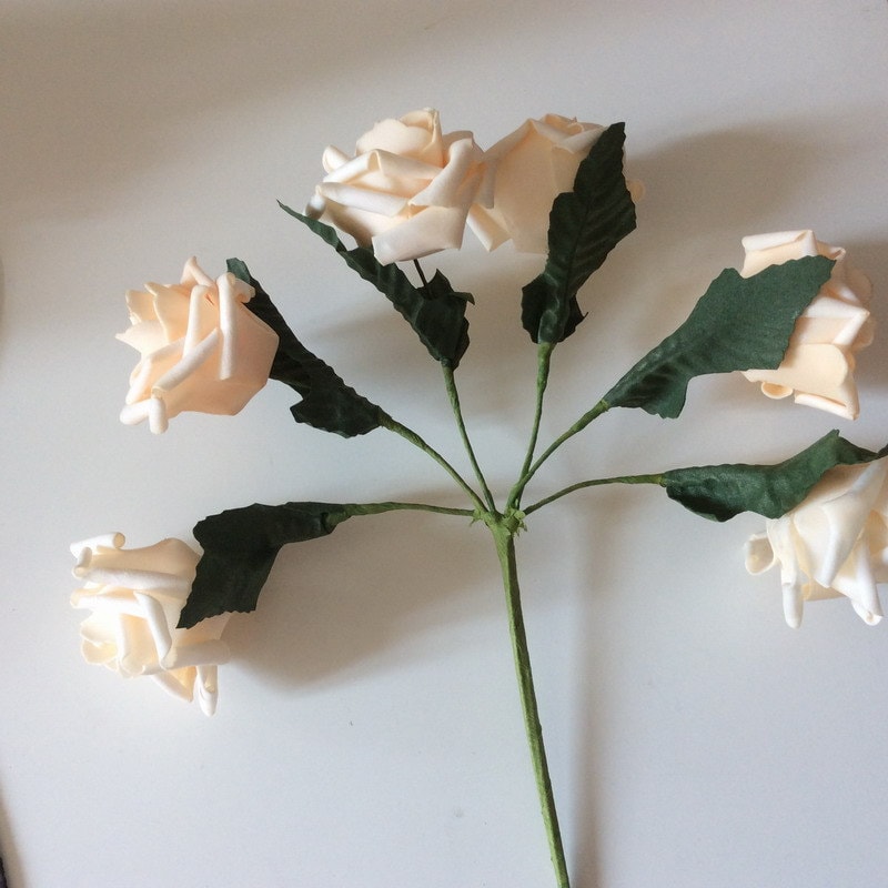 Light Champagne Flowers Roses Artificial Wedding Flowers | Etsy