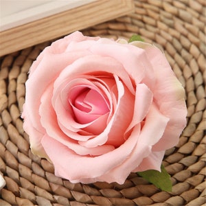 10 Big Flower Heads Large Velvet Roses for Crafting Quality Artificial ...