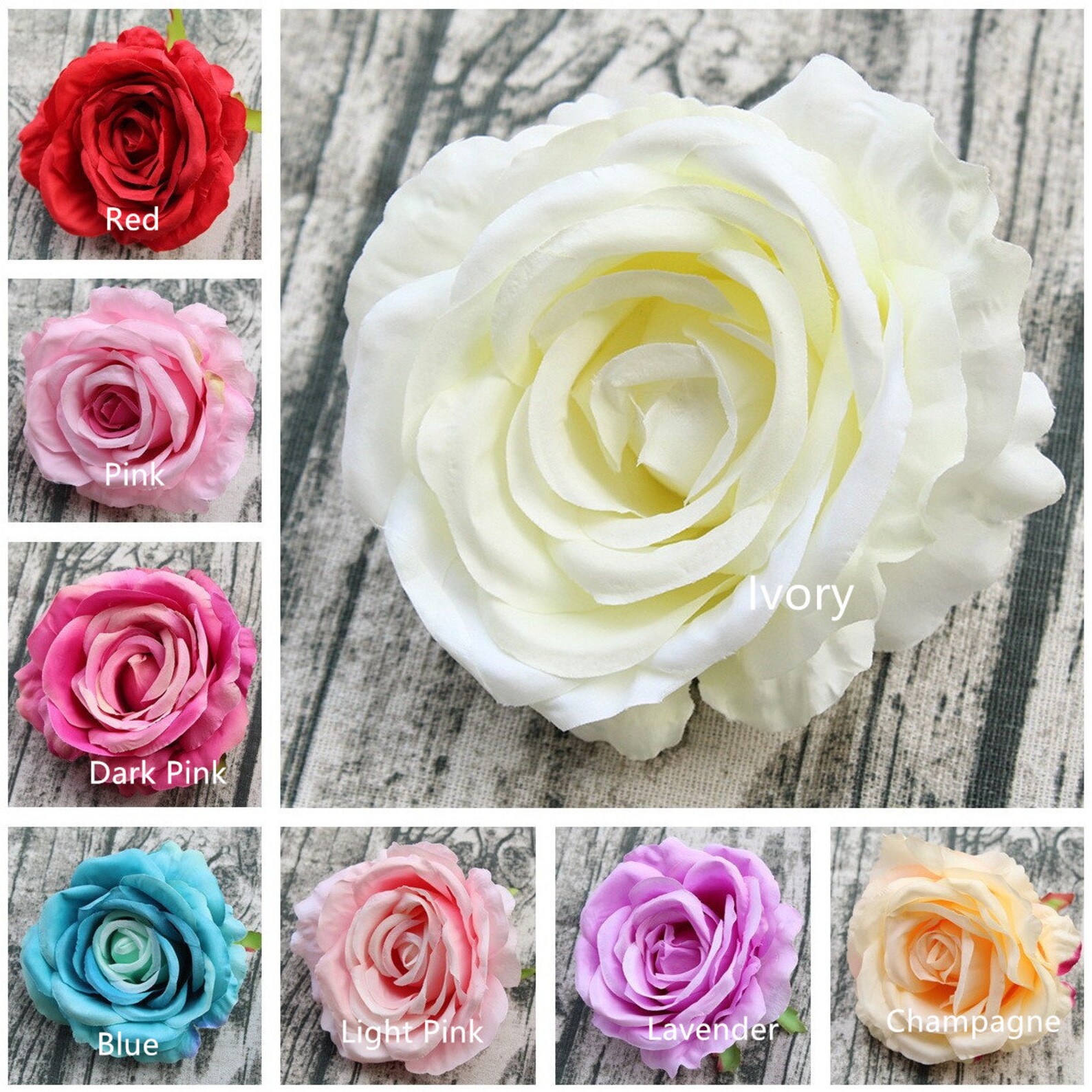 10 Red Rose Heads Wholesale Silk Flower Heads Craft DIY 12 cm | Etsy