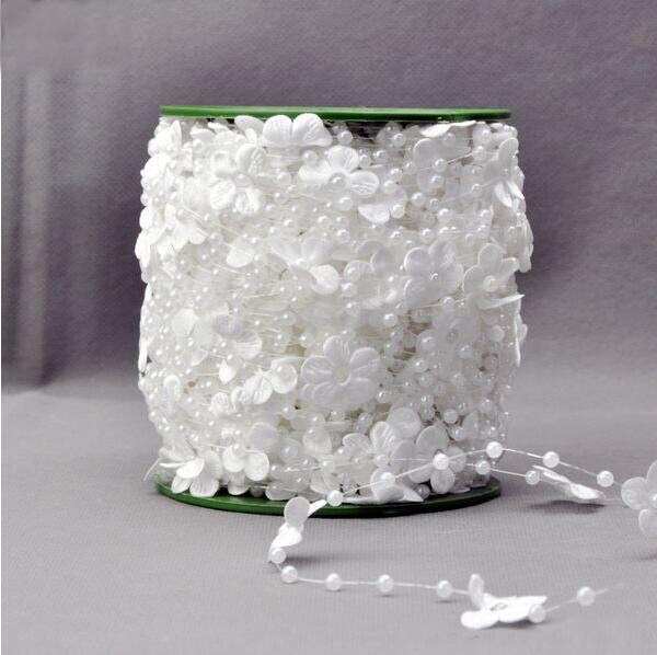 Cream White Pearl String Beads Flower Pearl Sting 4mm Wide 10M - Etsy