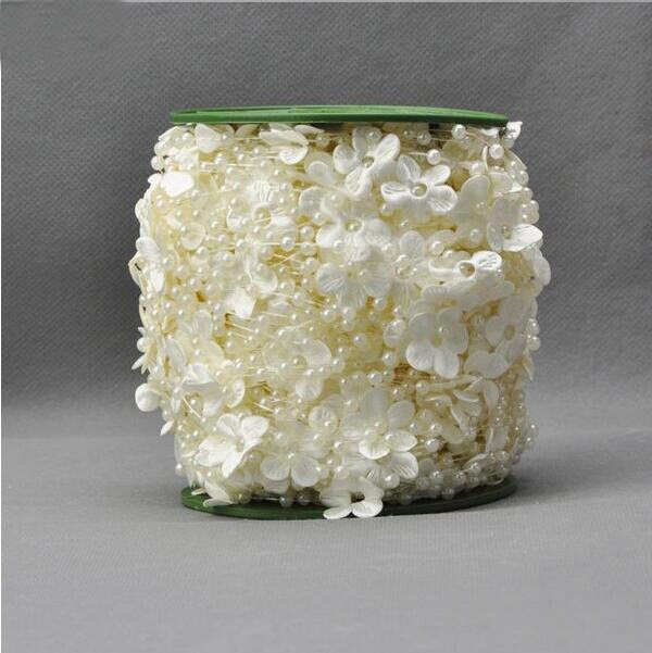 Cream White Pearl String Beads Flower Pearl Sting 4mm Wide 10M - Etsy