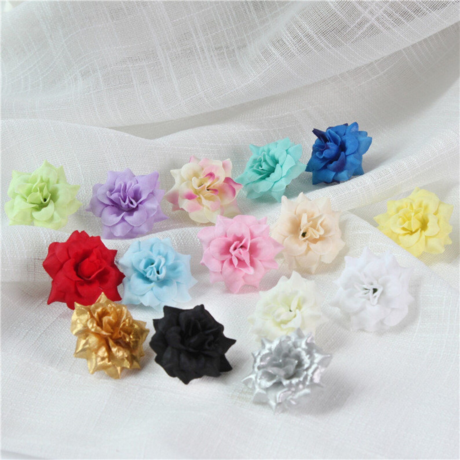 Silk Flower Heads Silk Roses 100pcs Bulk Artificial Flowers - Etsy