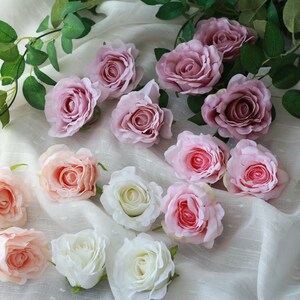 Mauve Roses Fake Flowers Cream White Rose Blush Pink Flower - Etsy