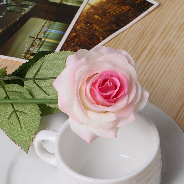 Real Touch Flowers Roses 20 Stems Realistic Blush Pink Wedding | Etsy