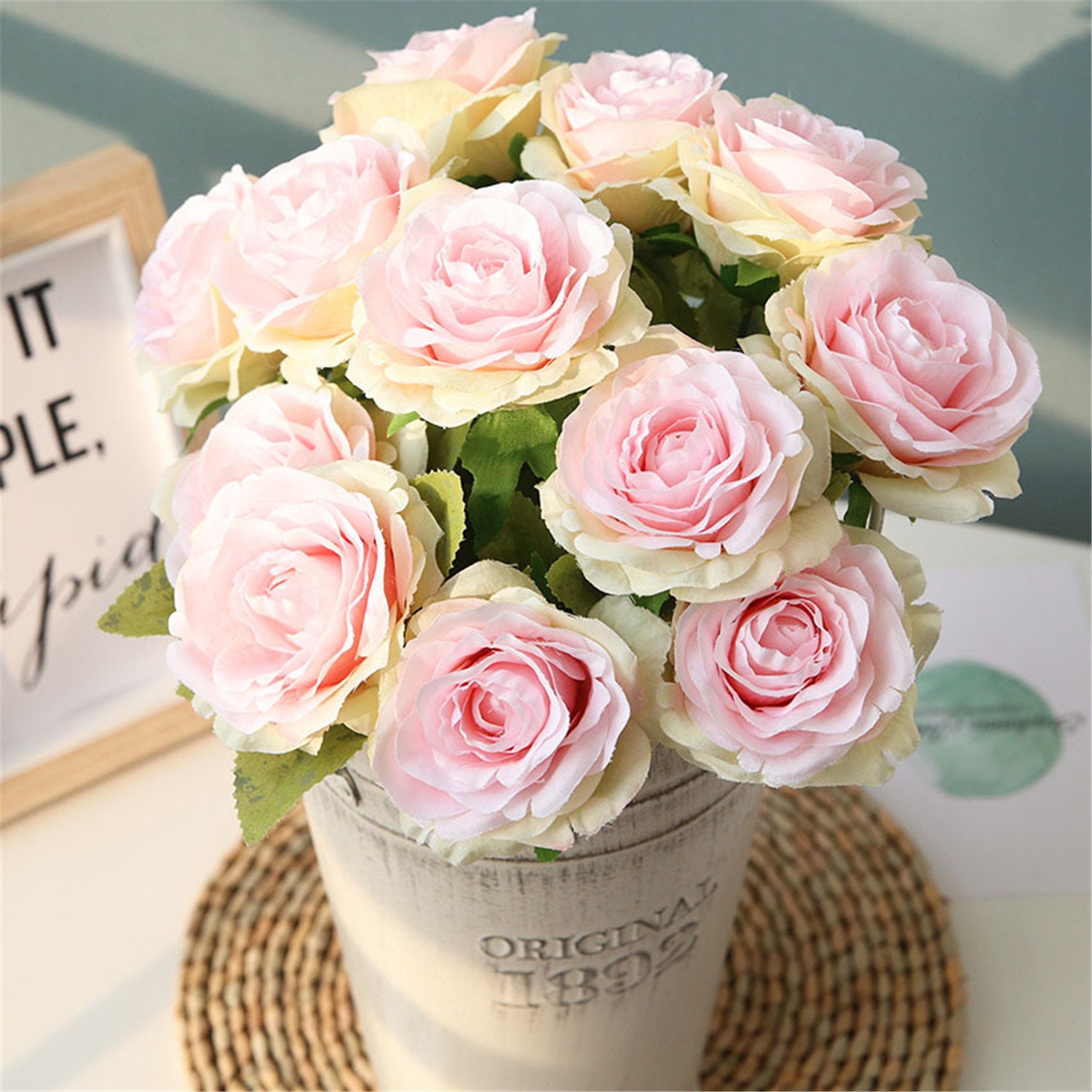 Silk Flower Bouquet Artificial Wedding Arrangement Flowers | Etsy