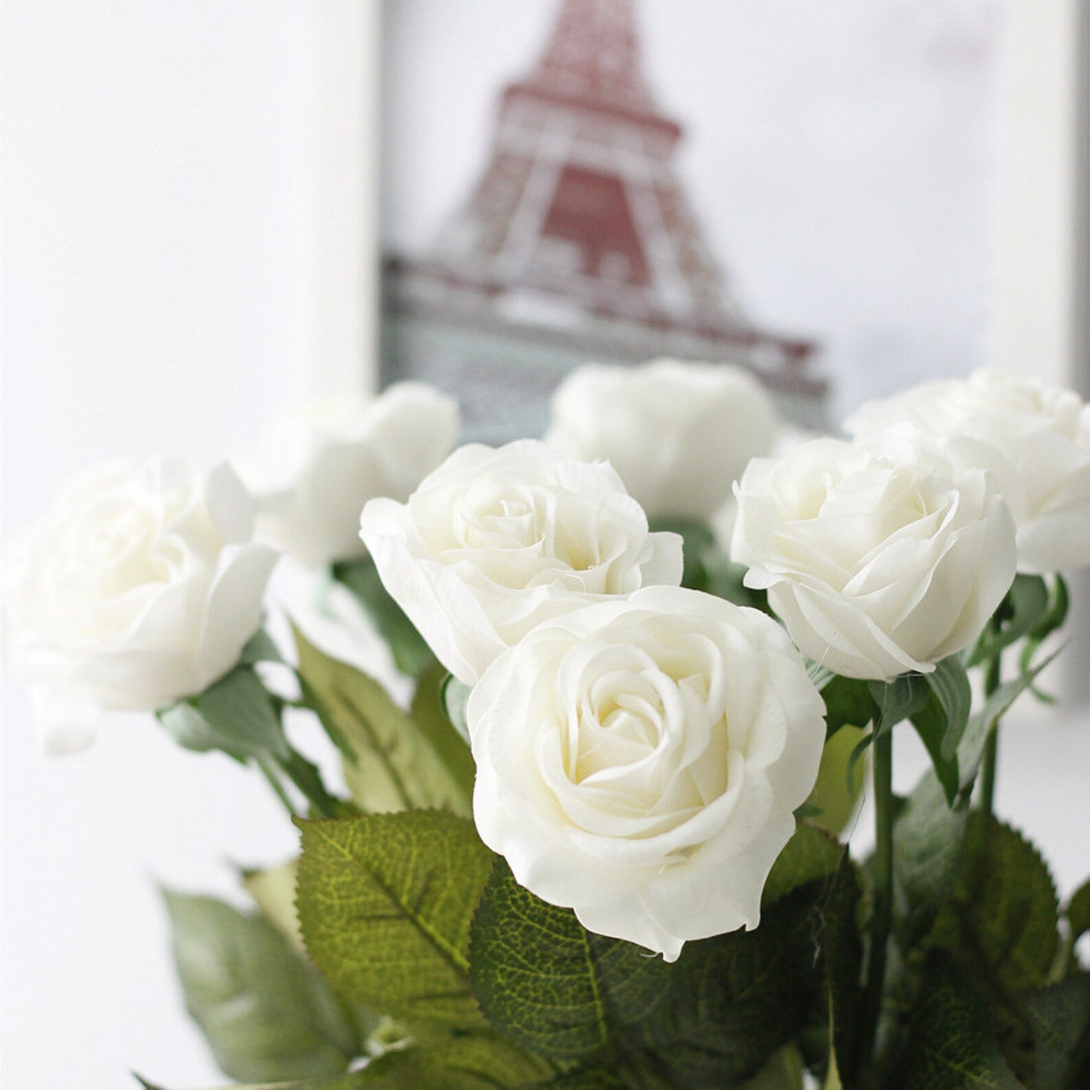 Real Touch Flowers White Roses 20 Stems Realistic off White | Etsy