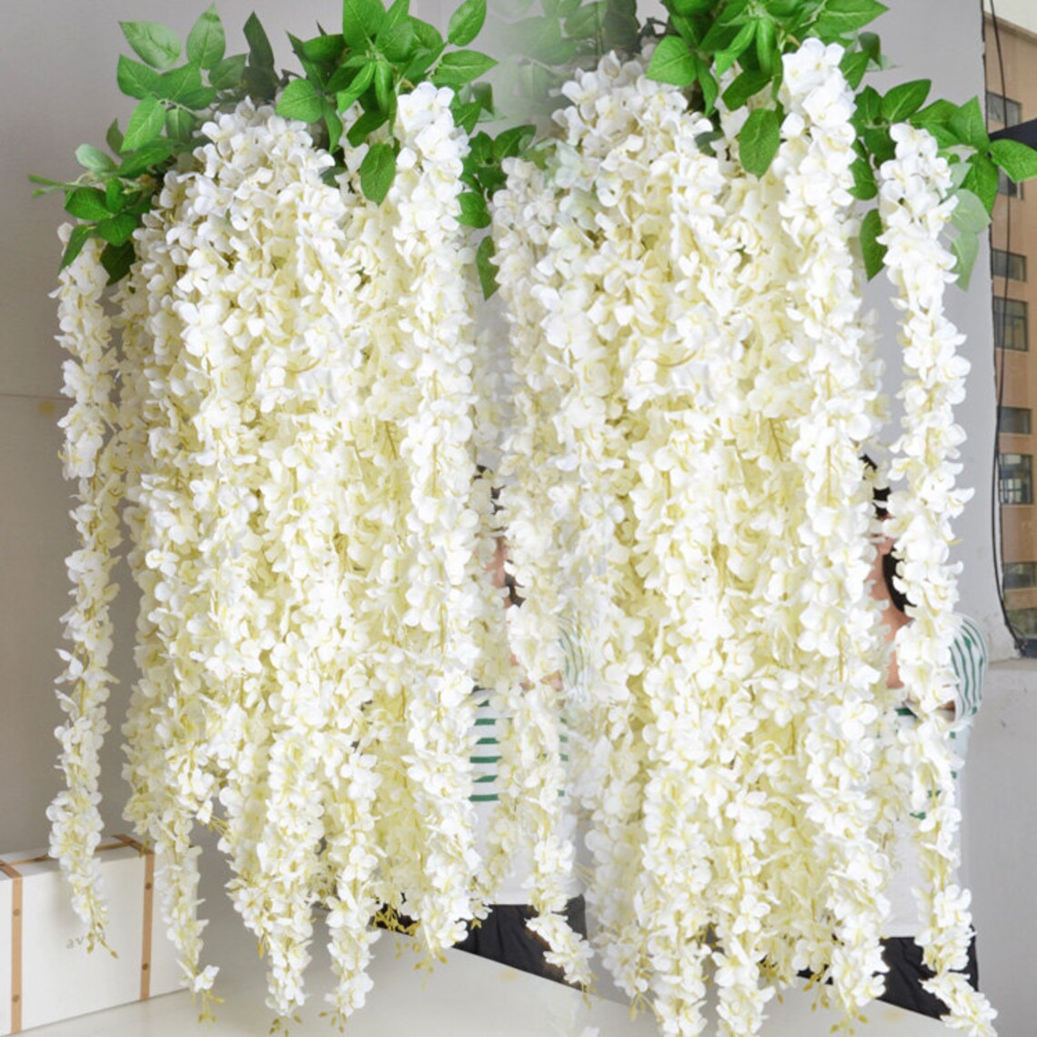5pcs Artificial Wisteria Wedding Arch Flowers Silk Hanging Etsy