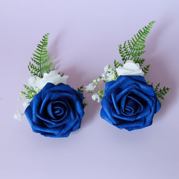 Royal Blue Corsage - Etsy