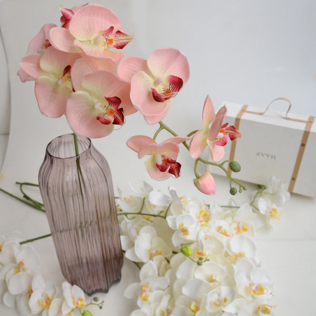 Pink Orchids Light Pink Fake Flowers Orchid Phalaenopsis Flower ...