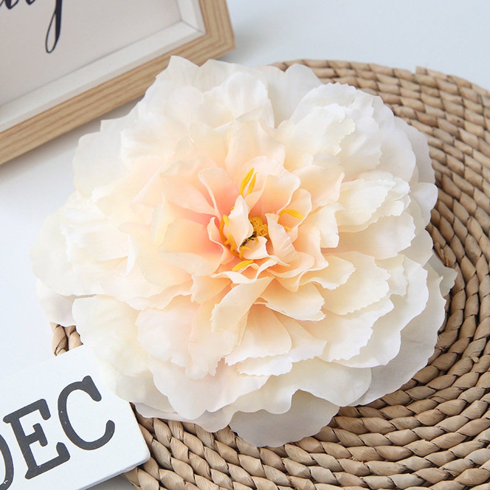 Peony Flowers White Peonies Silk Flowers Bulk Artificial Peony - Etsy