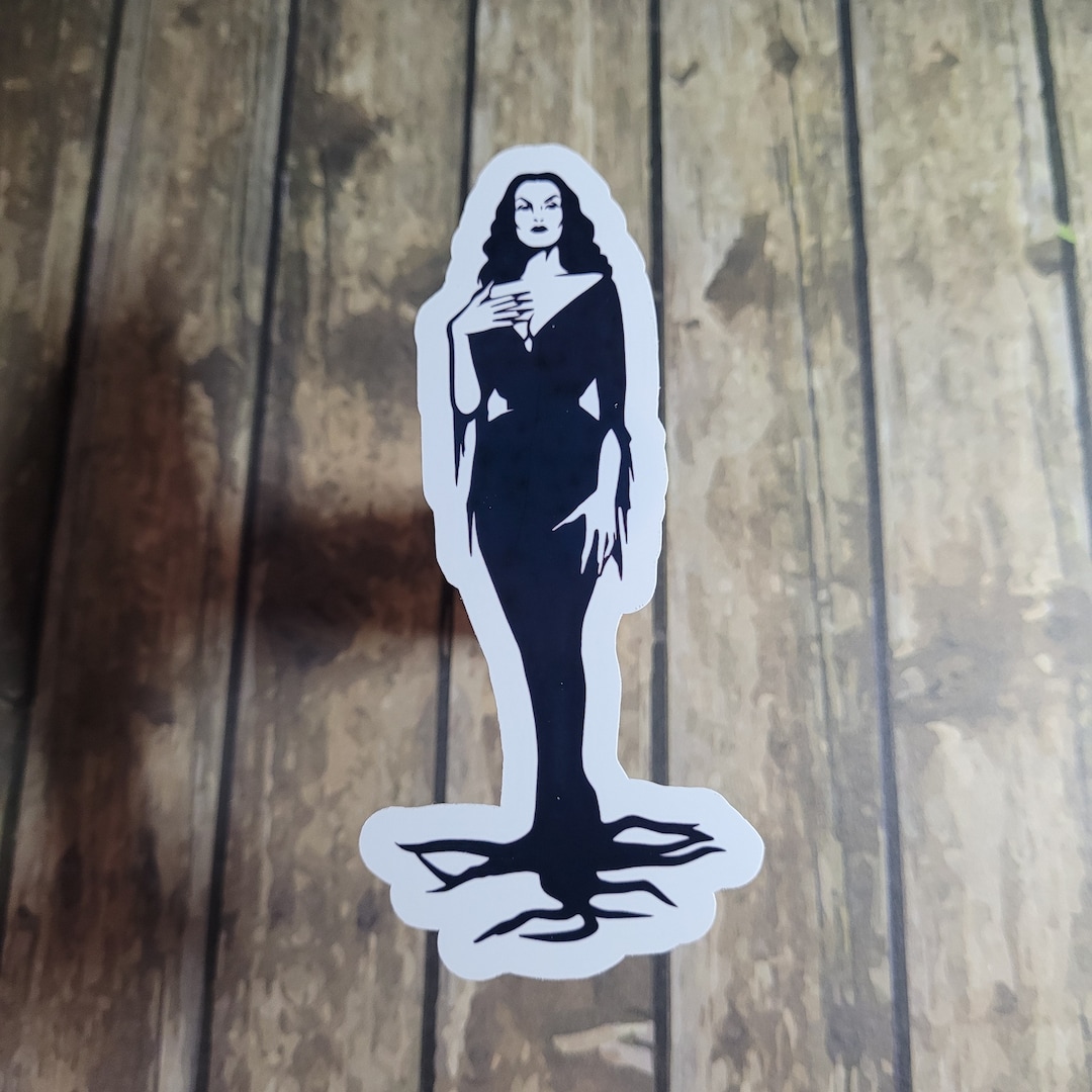 Large Vampira Vinyl Sticker Vampira Horror Stickers - Etsy