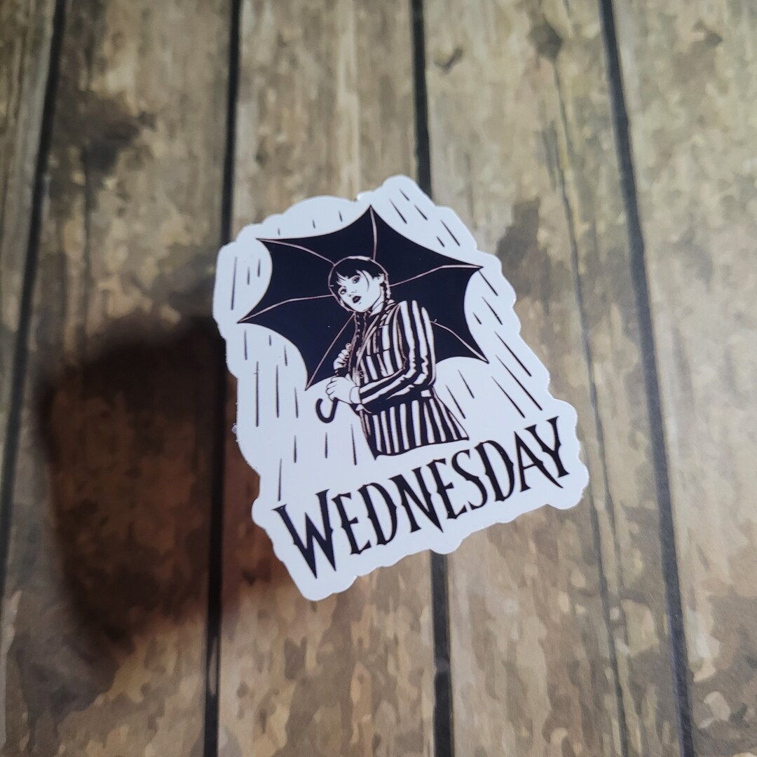 Wednesday Addams Vinyl Sticker, Nevermore Academy, the Addams Family ...
