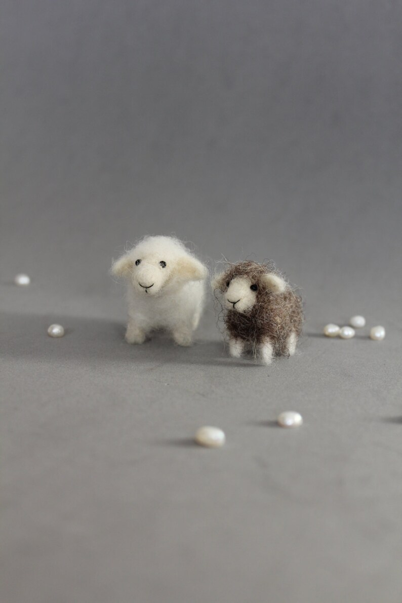 Custom Order-needle Felted Wool Animals-two Sheep-nativity - Etsy