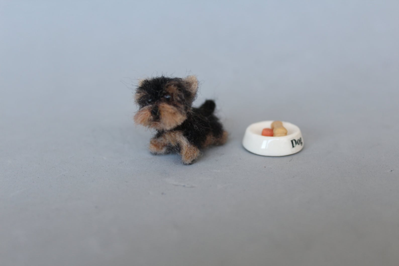 Yorkshire Terrier Needle Felted Dog, Dollhouse Miniatures - 1 Inch-1:12 ...