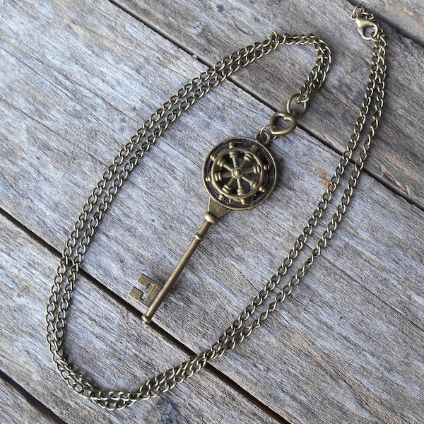 Long Key Necklace - Etsy