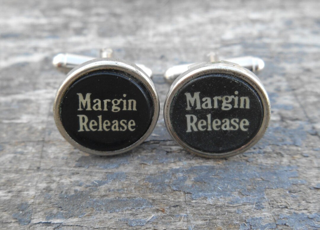 Vintage Typewriter Key Cufflinks: Margin Release Key, Wedding or Prom ...