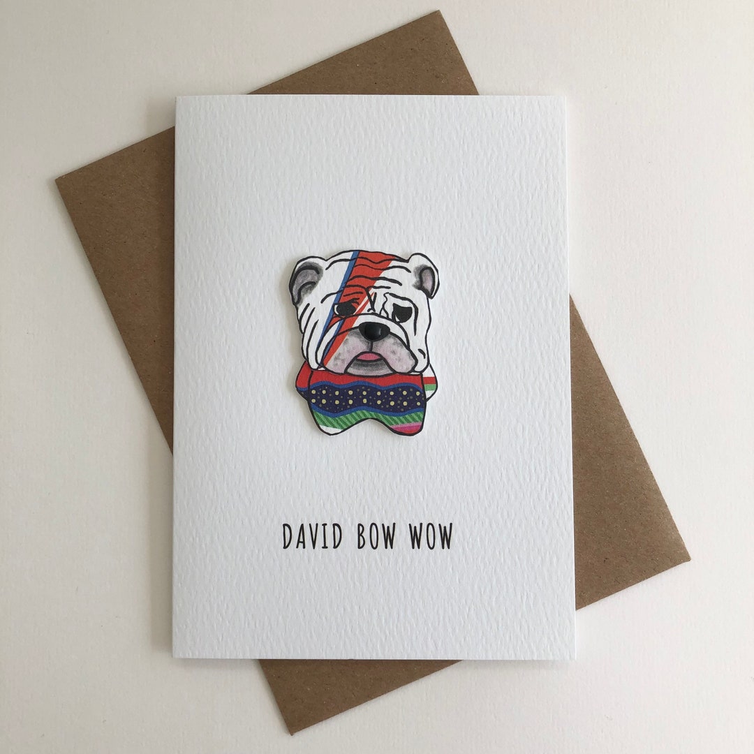 David Bow Wow MUSICAL DOG A6 Blank Paper Doll Greeting Card - Etsy