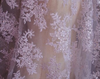 Cord lace fabric | Etsy