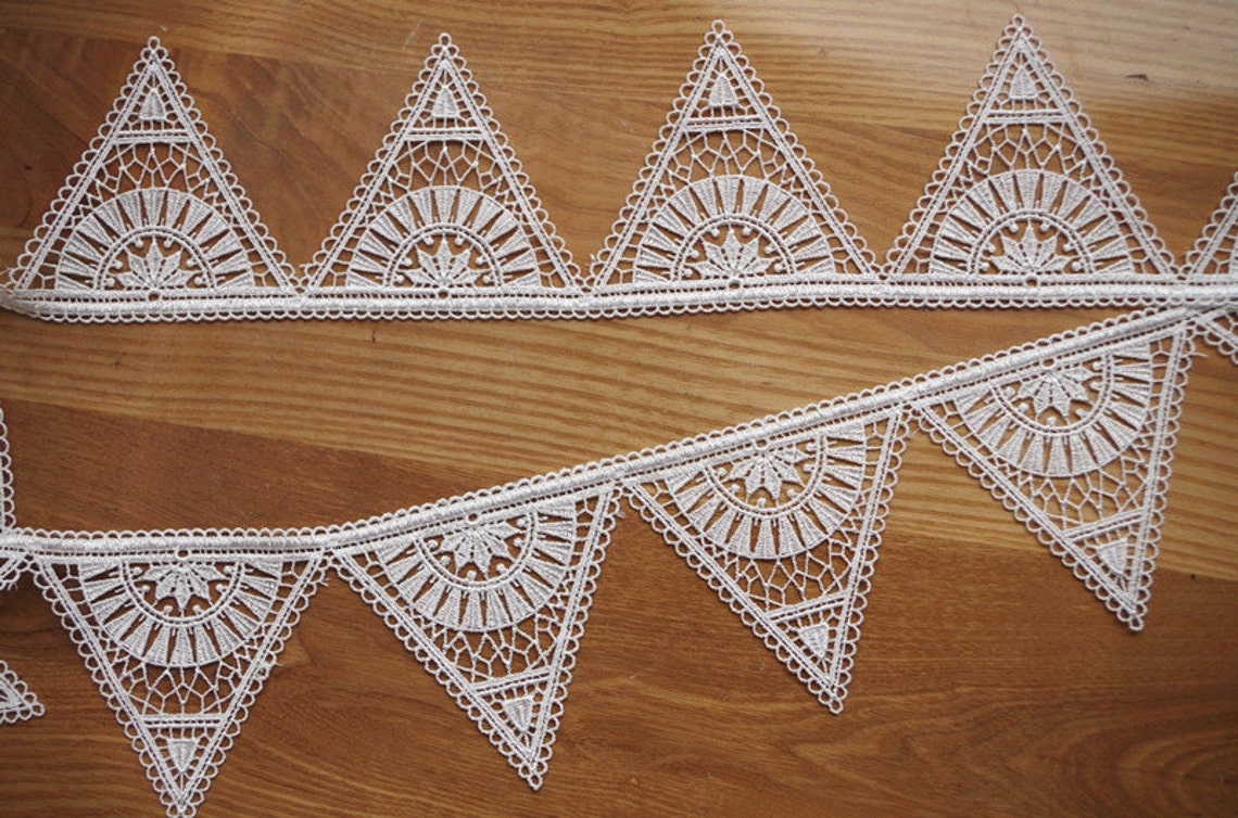 Triangle Lace Trim, Geometric Pattern Lace Trimming DG127B - Etsy