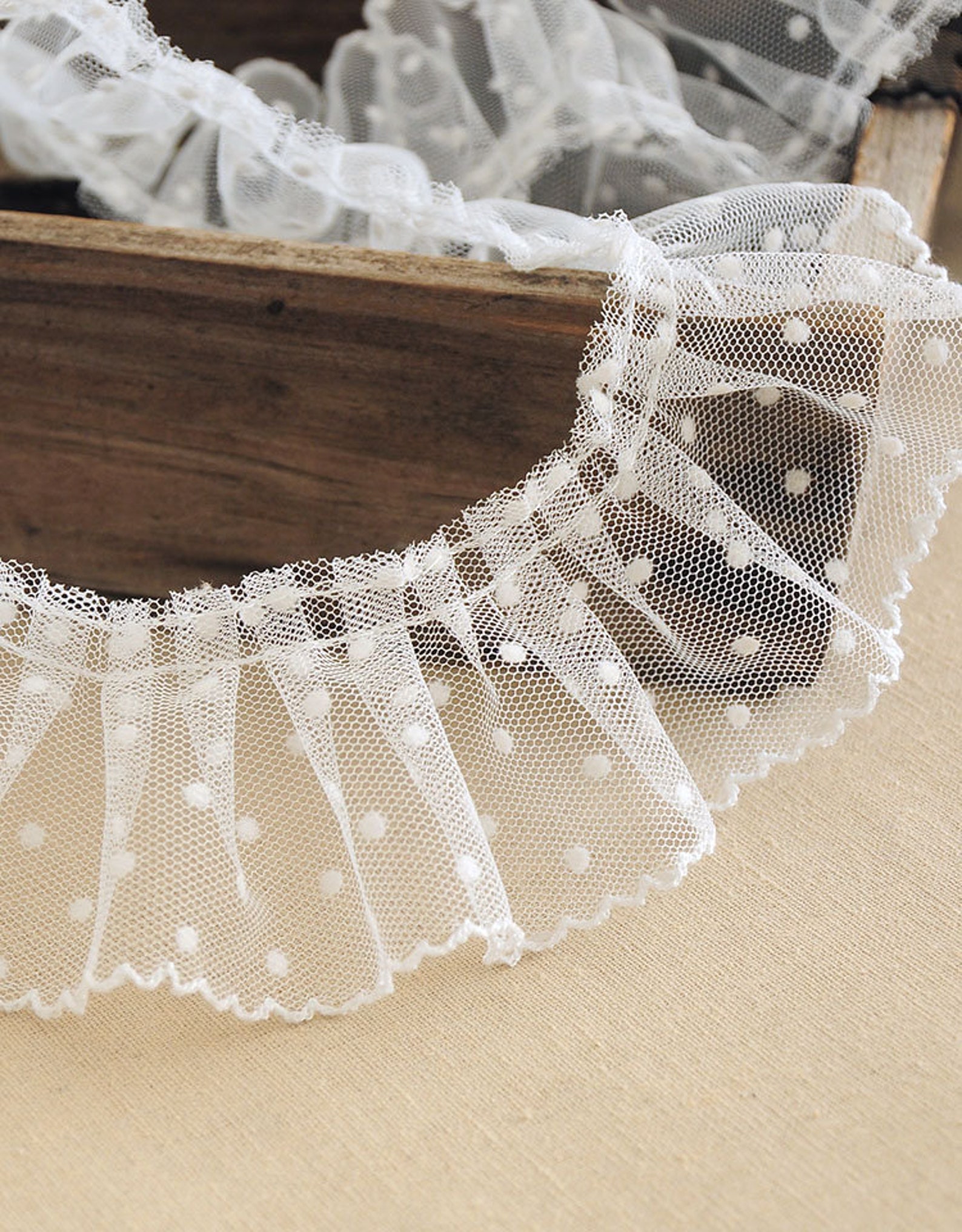 10 Yards Black Ruffled Trim With Velvet Dots Pleated Frill | Etsy