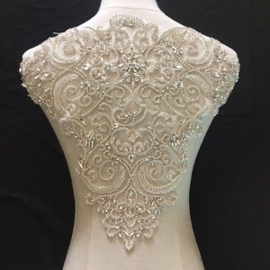 Rhinestone Bodice Applique, Crystal Bodice Applique for Bridal, Deluxe ...