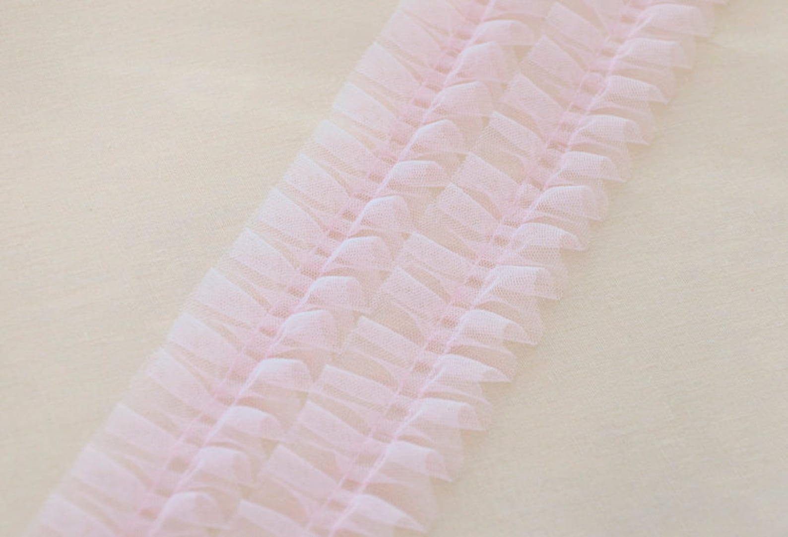 10 Yards off White Ruffled Tulle Trim Frill Trim Pleated - Etsy